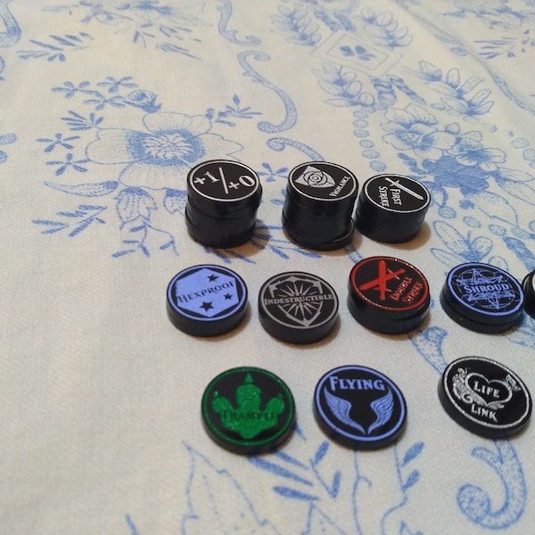 MTG Fan Made Commander Ability Counters Black Acrylic - Single Sided - Etsy