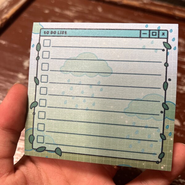 Rainy Day Aesthetic Sticky Note - Etsy