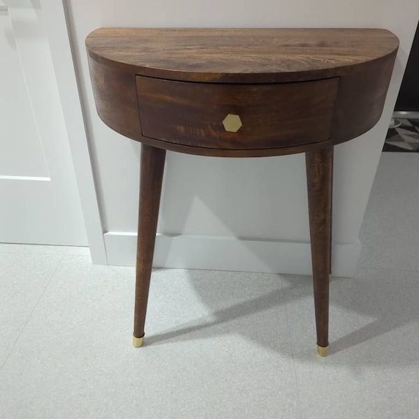 Curved Console Table Above Radiator • Half Moon Console Table With ...