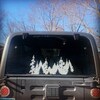 Trees Vinyl Decal, Mountain Decal, Mountain Sticker, Nature Decal ...
