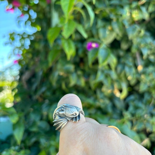 Toothless Ring Sterling Silver, How to Train Your Dragon Ring, Unisex ...