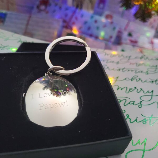 Personalized Silver Photo Frame Locket Keychain, Engraved Picture ...