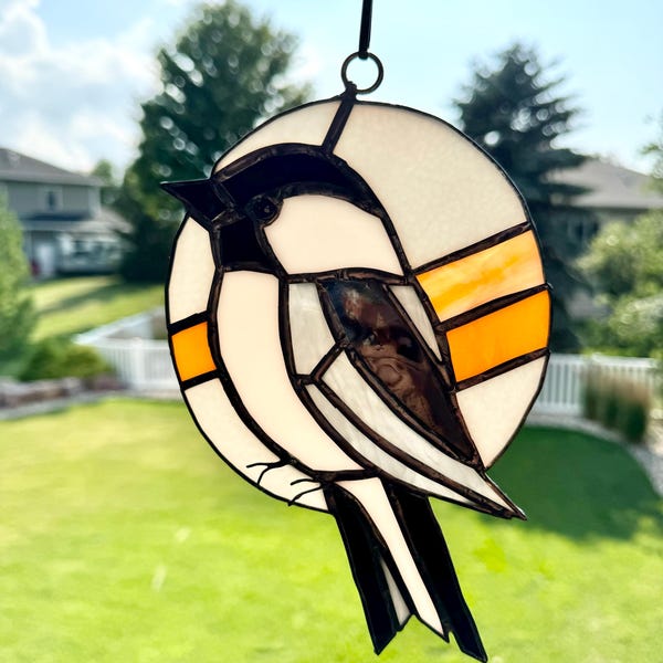 Mountain Landscape Stained Glass Pattern, Modern Stained Glass, Digital ...