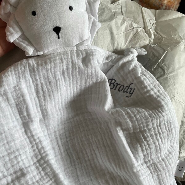 Personalised Baby Comforter Personalised Muslin Comforter Personalised ...