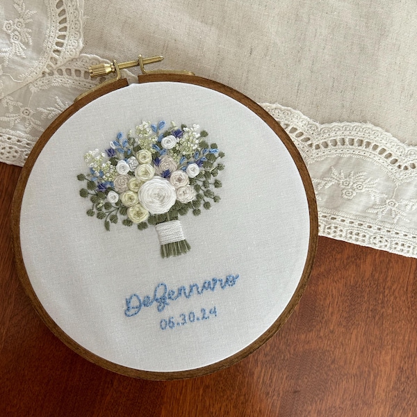 Hand Embroidered Custom Stocking Tag | Hand Embroidered Custom Gift Tag ...