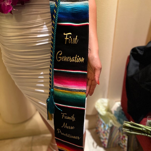 Custom Embroidered Sarape Mexican Sash Graduation Stole - Etsy