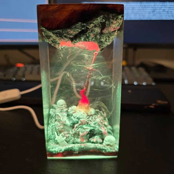 Nuclear Explosion Bomb Diorama, Model LIGHT Night Lamp Nuke Fallout ...