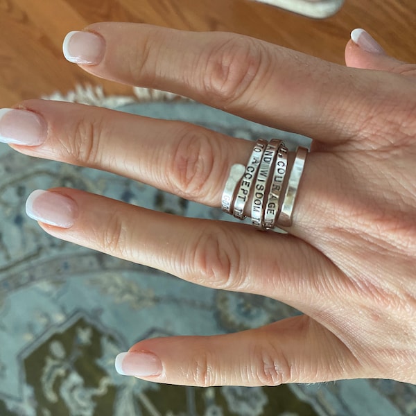 Serenity Prayer Ring/inspirational Sobriety Ring/recovery Ring ...