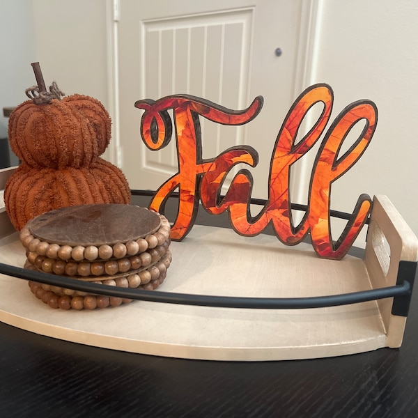 Fall Wood Cutout, Fall Wood Decor, Tiered Tray Decor, Shelf Sitter ...