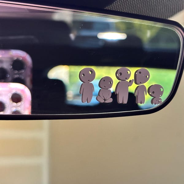 Ghost Decal, Ghost With Bats, Mini Ghost, Rearview Mirror Decal, Car ...