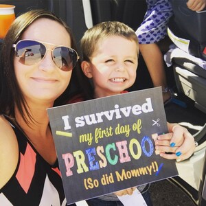 I Survived My First Day of Preschool Sign I Survived My - Etsy
