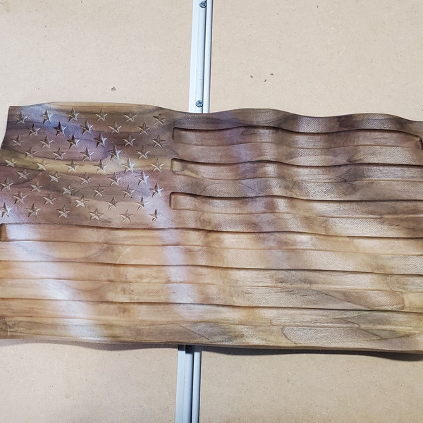 CNC Stl 3D Waving American Flag. Beautiful, Highly Detailed and ...