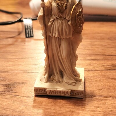 Vintage Athena Mini Statue Small Hand-painted Ancient Greek Goddess ...
