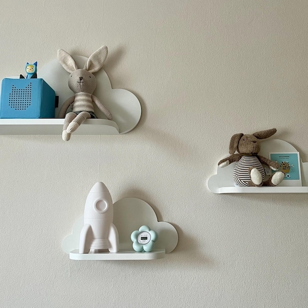 Bunny Shelf, Nursery Decor, Kids Room, Rabbit, Shelf for Baby, Wall ...