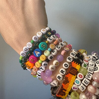 SHIPS FAST CUSTOM Taylor Swift Inspired Eras Tour Friendship Beaded ...