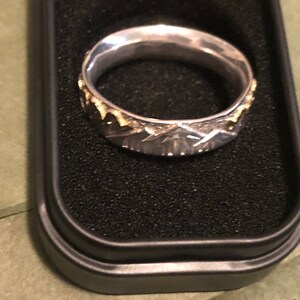 Single Nugget Ring Sterling Silver and Natural Alaskan Gold | Etsy