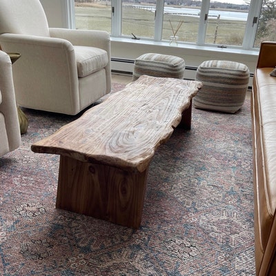 Rustic Coffee Table, Large Live Edge Table, Farmhouse Furniture ...