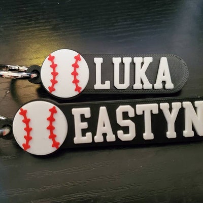 Baseball Personalized Keychain / Keyring / Bag Tag / Name Tag 3D ...