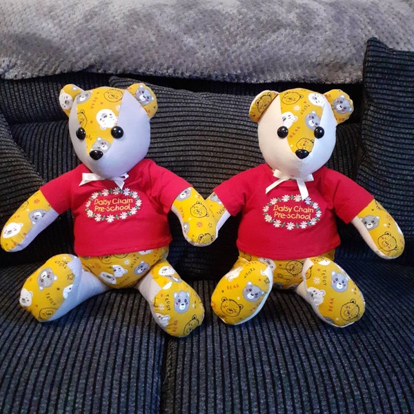 TEDDY BEAR T-SHIRT Pdf Pattern Fits 15-18 Inch Teddy Bears Such as ...