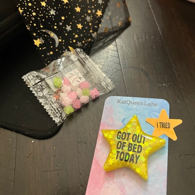 Gold Star Custom Resin Pins, Novelty Pins, Custom Text Pins, Quirky ...