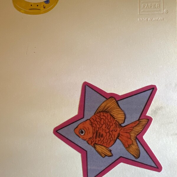 Goldfish Star Sticker | Glossy and Waterproof - Etsy