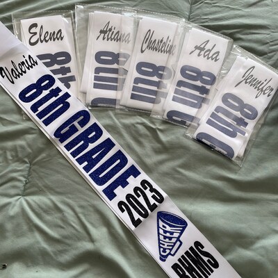 Megaphone Cheer 8th Grade Sash Cheer Sash 8th Grade Night Sash ...