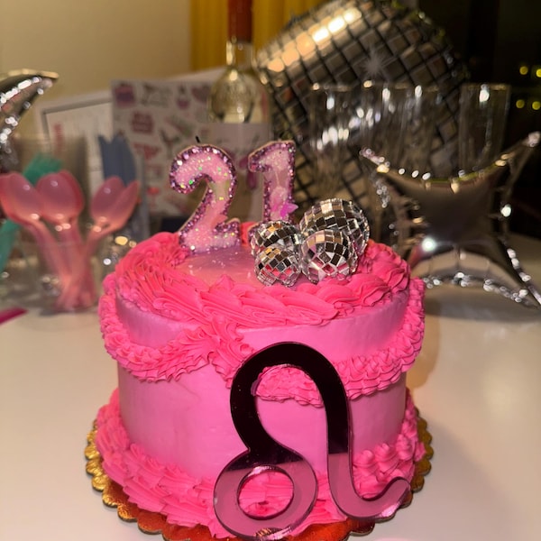 Happy Birthday Cake Charm / Topper Happy Birthday Cake Décor Cupcake ...