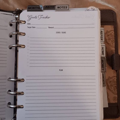 A6 Ring Month on 2 Pages Calendar Printable Ring Planner Insert PDF Simple Theme - Etsy