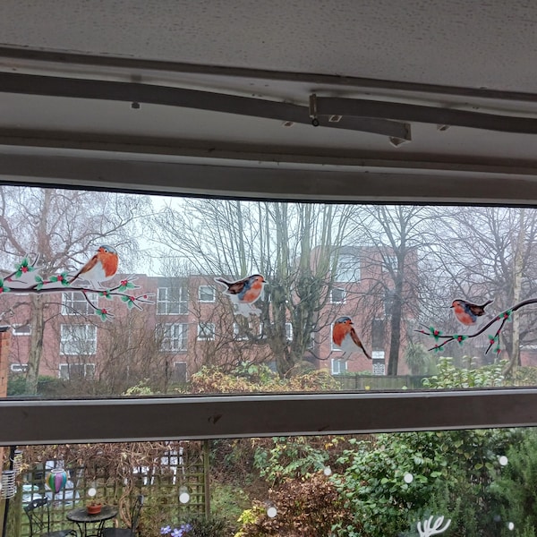Spring Bird Window Stickers, Bird Window Decoration, Spring Window ...