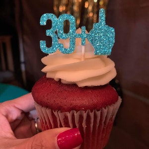 Number 10 Cupcake Toppers Ten Food Picks 10th Birthday | Etsy