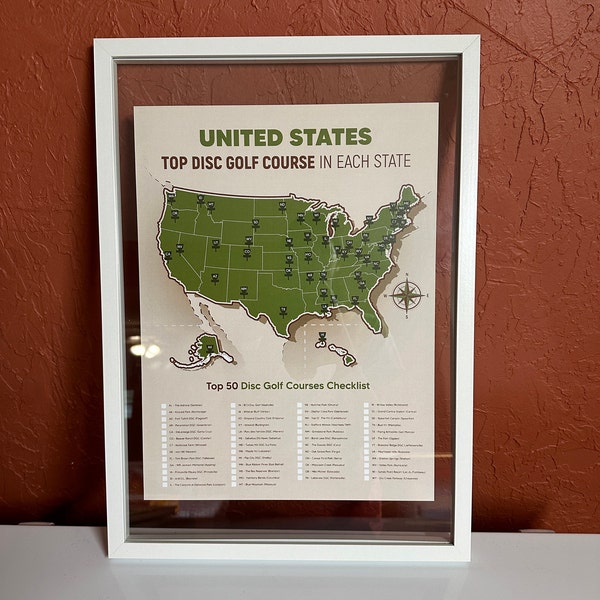 Ohio Golf Top 50 Courses Map - Etsy