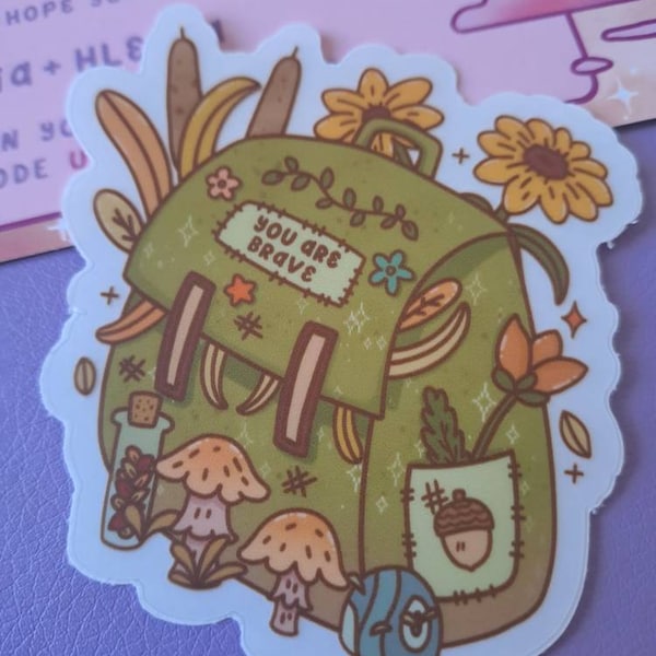 Nature Backpack CLEAR Sticker | Cute Aesthetic Waterproof Durable ...