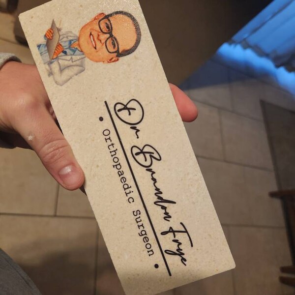 Medical Doctor Desk Name Plate for Men With Cartoon, Doctor Desk Sign ...