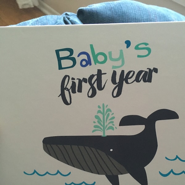 Little Captain Nautical Baby Memory Book - Gender Neutral First Year ...