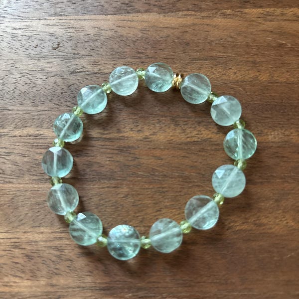 Red Phantom Quartz Bracelet With Hessonite Garnet, Stretch 10mm ...