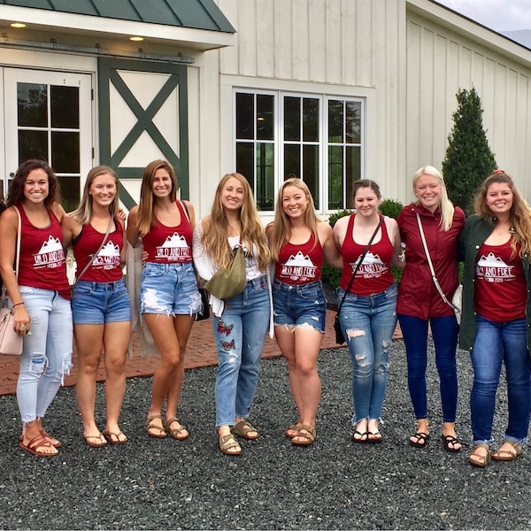 Custom Bachelorette Camping Stagette Hen Party Shirts, Camp Weekend ...