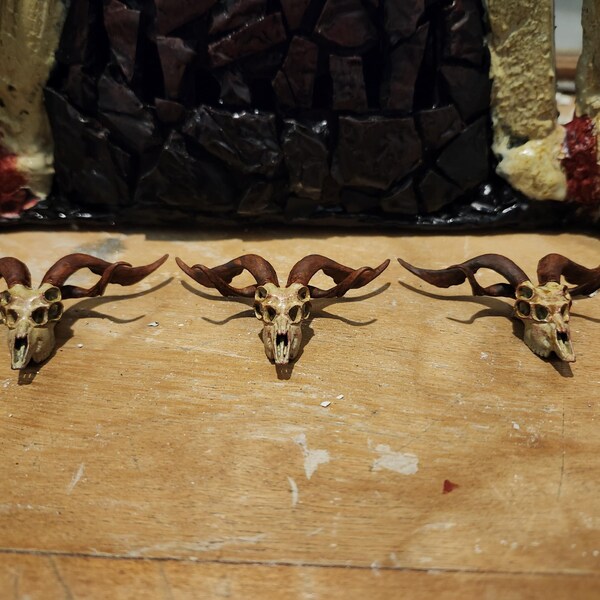 Fallow Deer Skull 1:24 Scale Replica Animal for Dollhouse, Diorama, Art ...