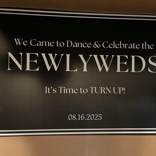 Newlyweds Dance Floor Custom Wedding Sign | Club Style Reception Decor ...
