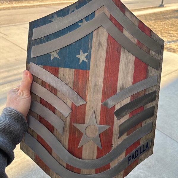 Wood and Metal US Army Rank Stripes Wall Plaque Free Shipping - Etsy