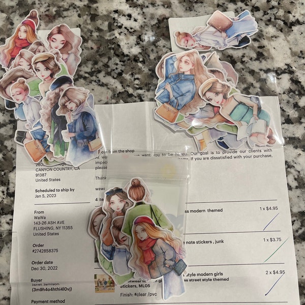 Fashion Girl Stickers | Watercolor Style Modern Girls Streetwear ...