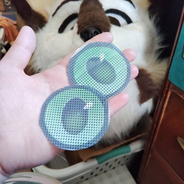 Laser Cut Acrylic Fursuit Eyes Kit Comes With Oval Pupil Mesh and EVA ...