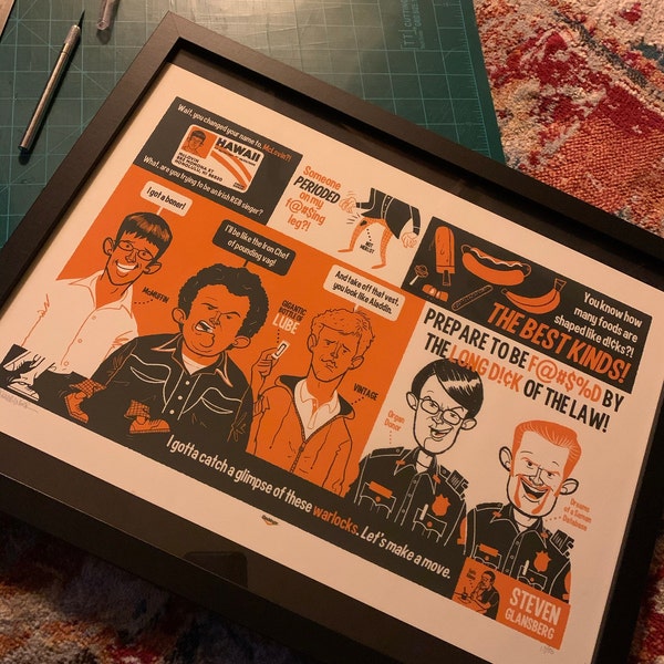 Superbad Silkscreen Poster by Ian Glaubinger Inspired by Seth Rogen ...