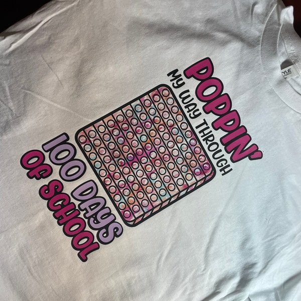 Poppin My Way Through 100 Days | 100 Days SVG | 100th Day of School ...