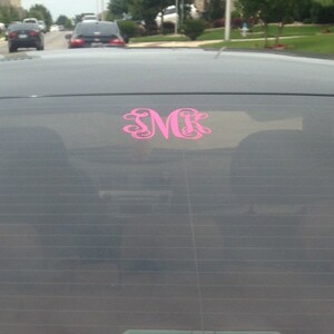 Monogram Car Decal, Monogram Wall Decal, Custom Vinyl Decal, Monogram ...