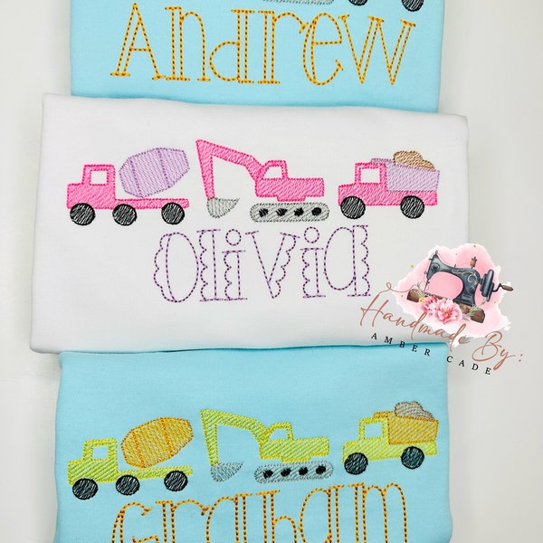 Build Your Own Construction Vehicles Set Embroidery Design - Etsy