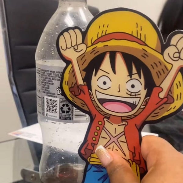 Monkey D. Luffy Straw Hat 3D Anime High Quality Moving Sticker Decal - Etsy