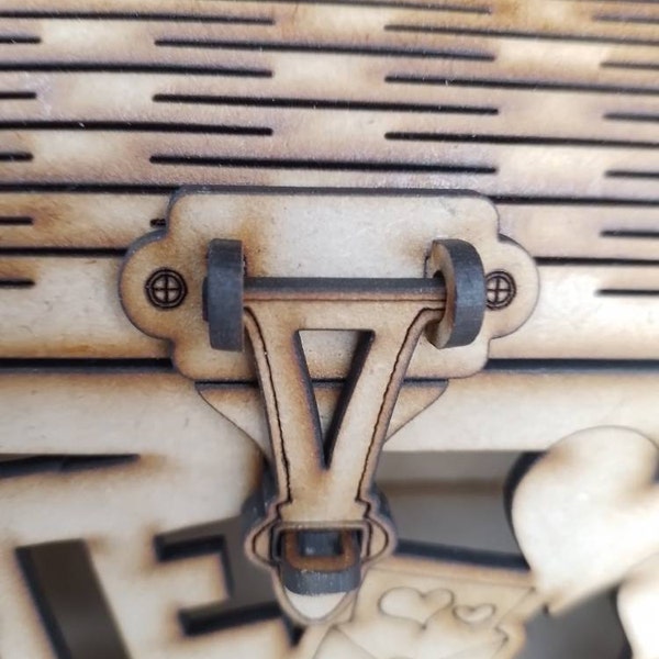 Wooden Locks. Laser Cutting File. 3 Models. Svg Castles, Svg Latch, Cnc ...