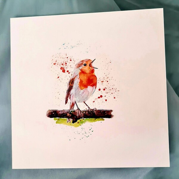 Cute Singing Robin Card. Great Robin Greetings Card for Any Occasion or ...