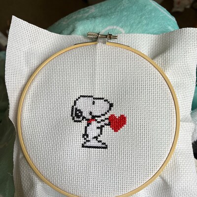 Woodstock and Snoopy Cross Stitch Pattern for Beginners. Easy Cross ...
