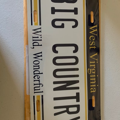 Custom West Virginia License Plate - Etsy